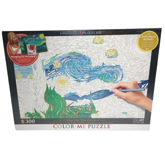 Eurographics | Games | Eurographics 30 Piece Color Me Puzzle Van Gogh ...